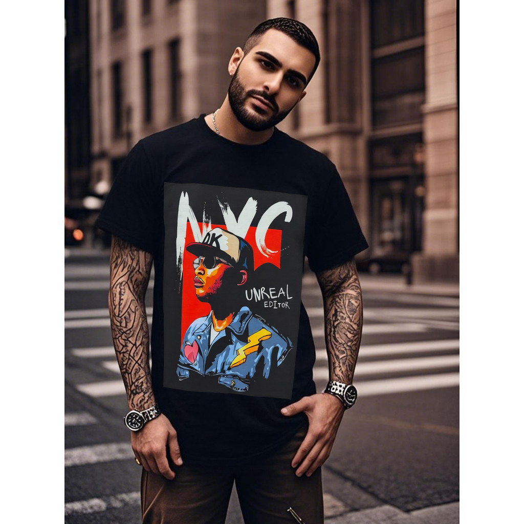 NYC Unreal Editor Rapper Tshirt 3XLfor 105kg | Shopee Malaysia