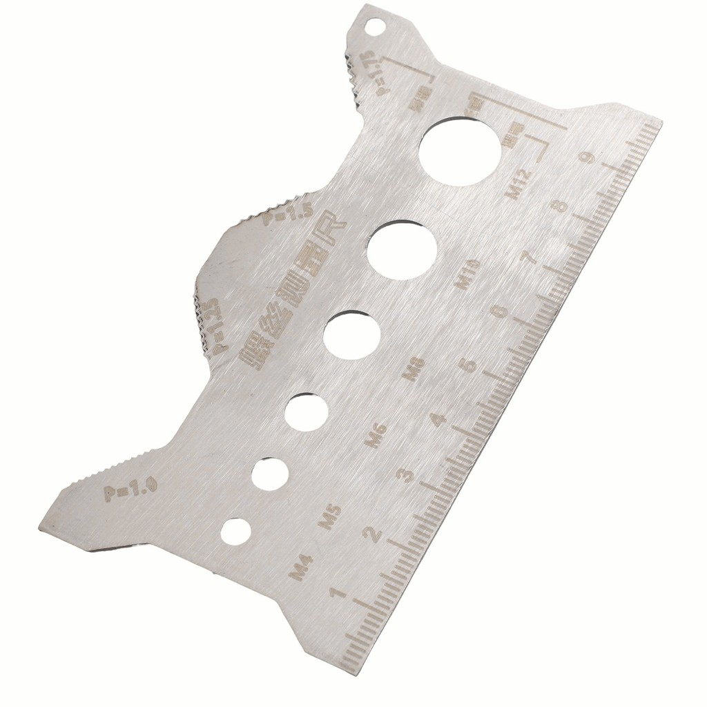 Screw Thread Gauge Screw Measuring Ruler Tool Length Diameter Pitch ...