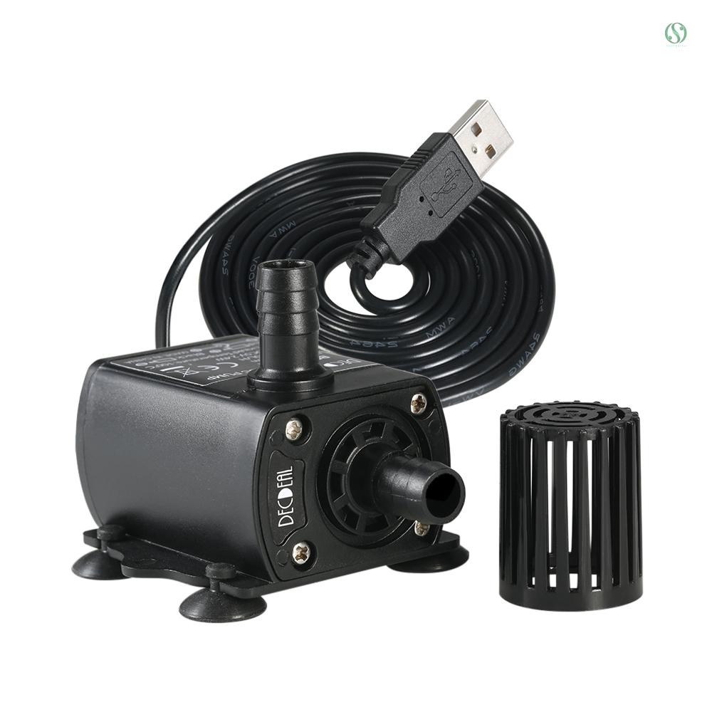 USB DC5V 2.4W Ultra-quiet Mini Brushless Water Pump Waterproof ...