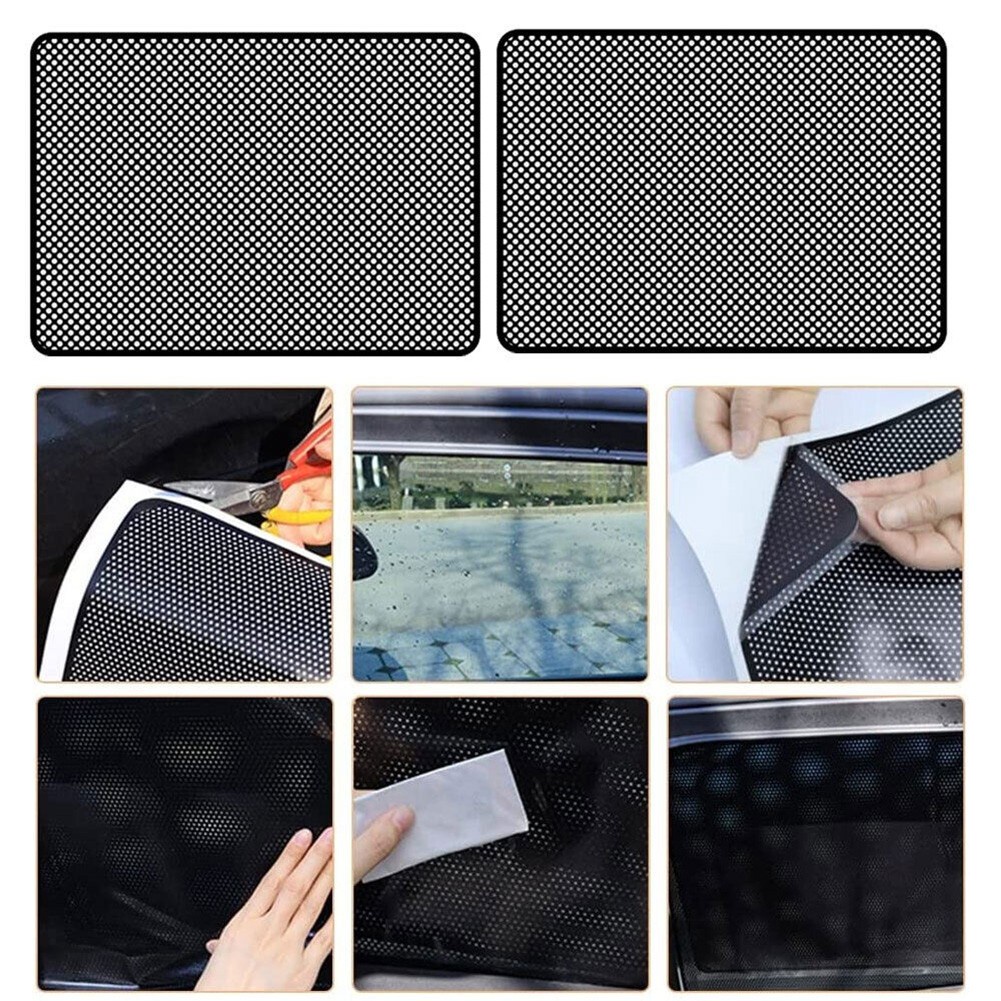 [MR] 2x Car Side Glass Sun Shade Stickers Sun Protections Glass ...
