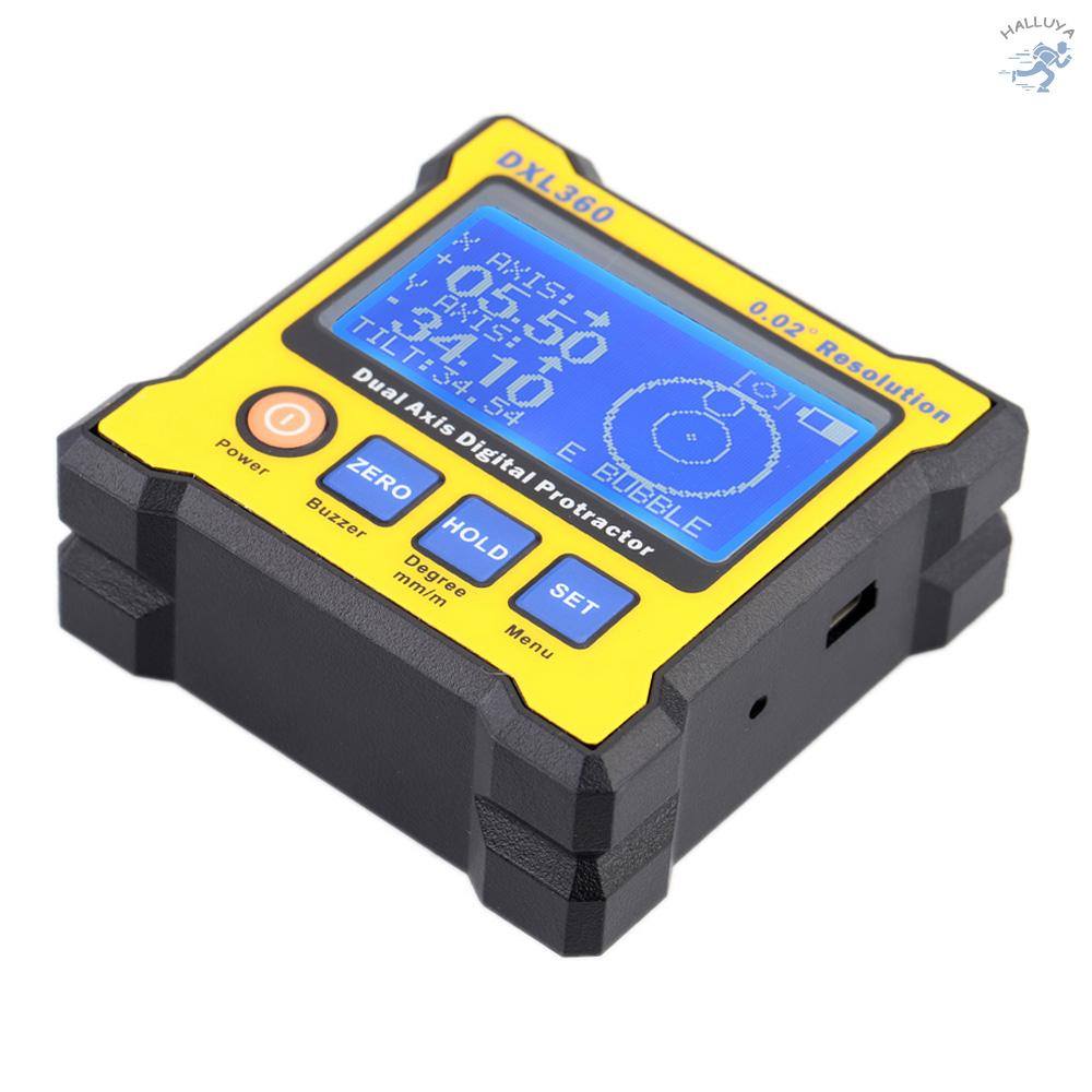 DXL360 Dual Axis Digital Angle Protractor with 5 Side Magnetic Base ...