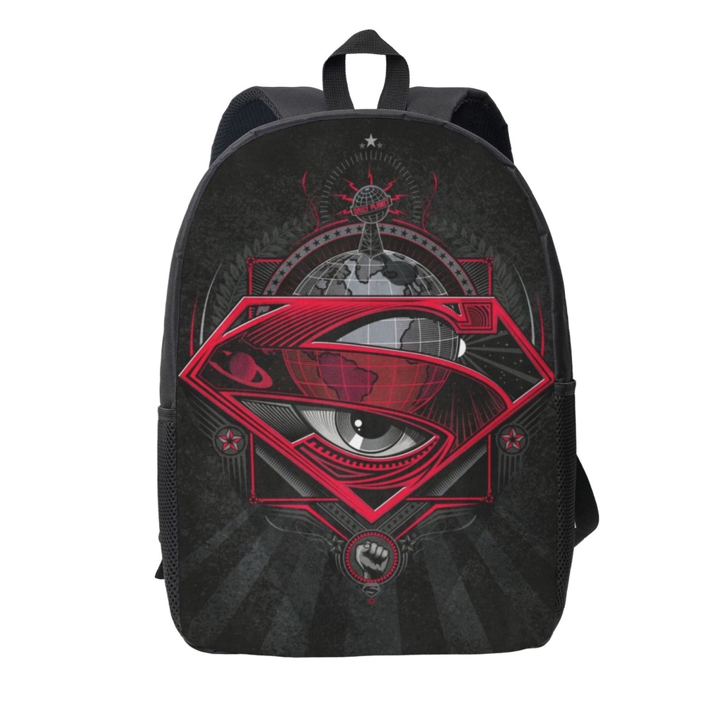 DC Superman Backpack Printing School Student Bag 17 Inch For Man/Kid ...