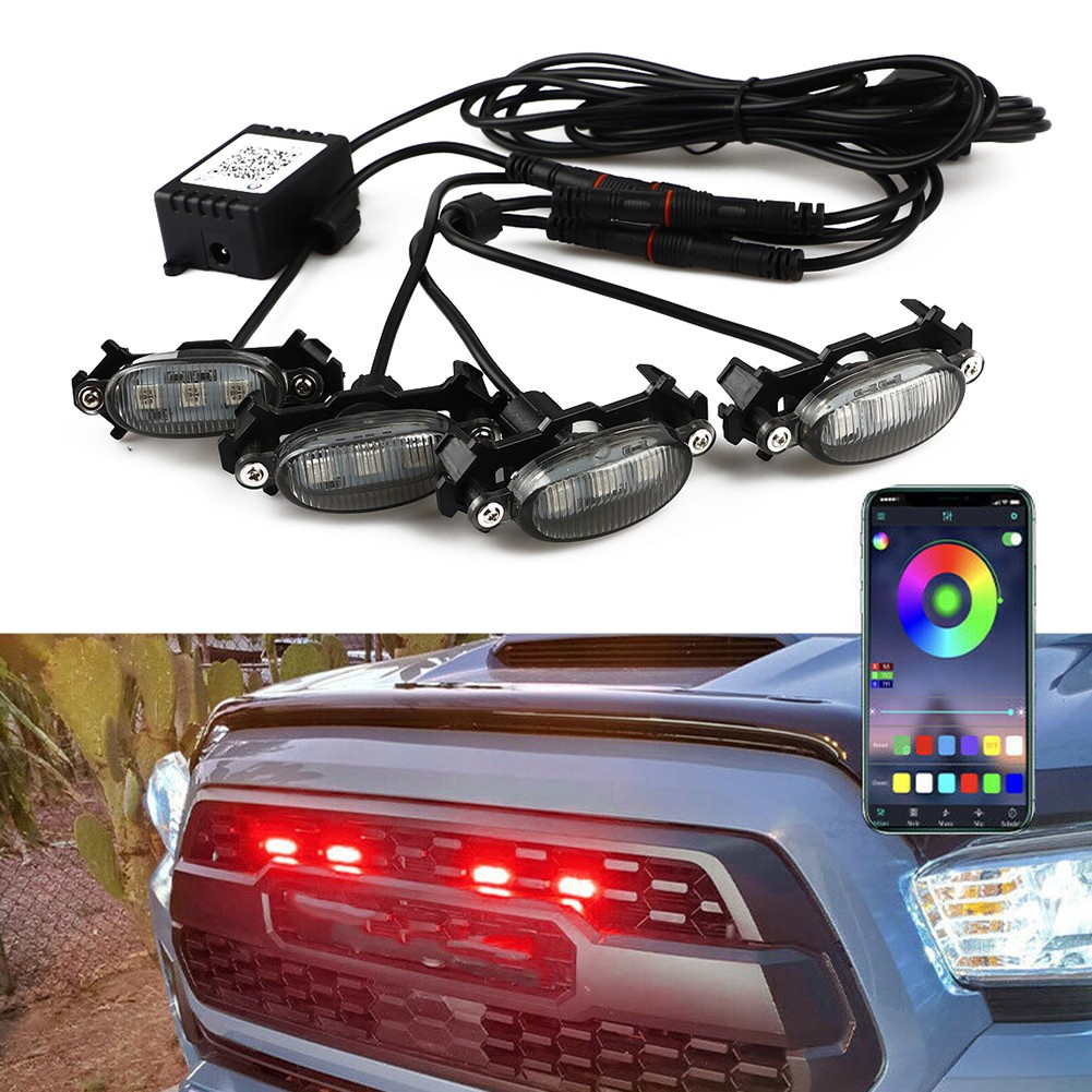 [MR] RGB Color LED Grille Light Kit For Tacoma For TRD Pro 2016-2021 ...