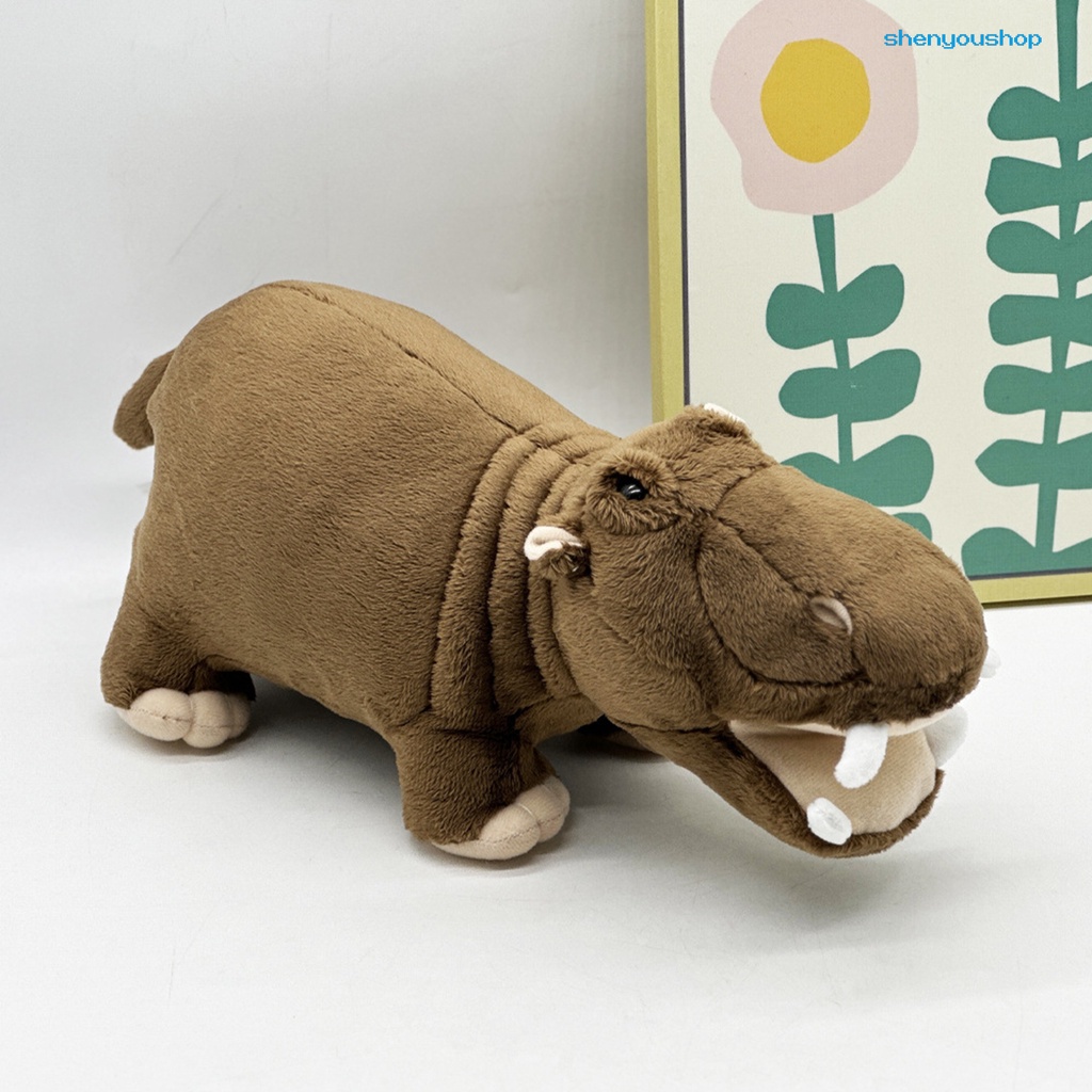 Shenyoushop Pygmy Hippo Plush Toy Soft Hippo Stuffed Animals Cute ...