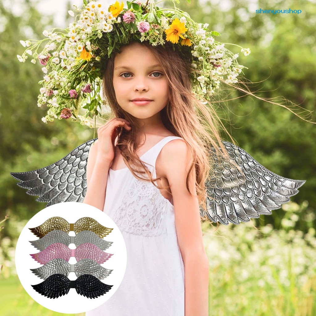 Shenyoushop Angel Wings Costume Dress Up Props for Ladies Kid Pixie ...