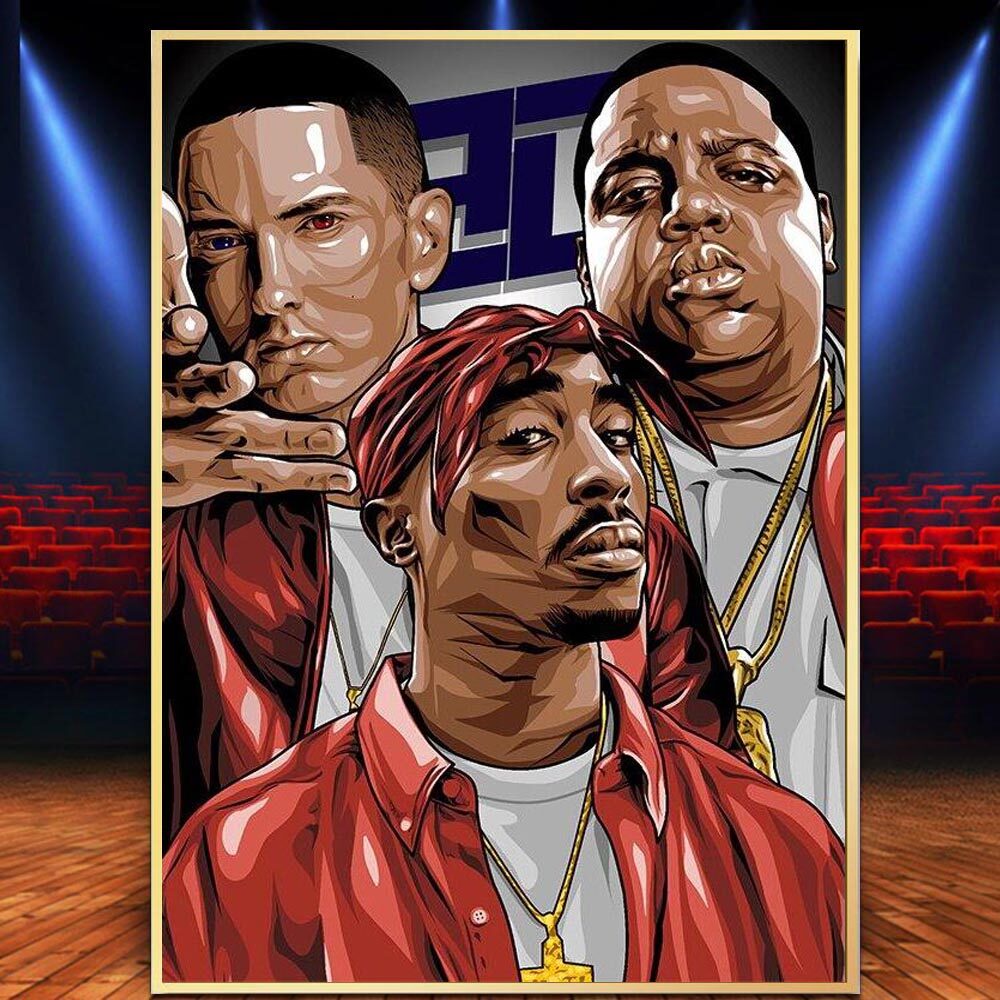 Pretty Hip Hop 2pac Legend Star Art Canvas Painting Singer Rapper ...