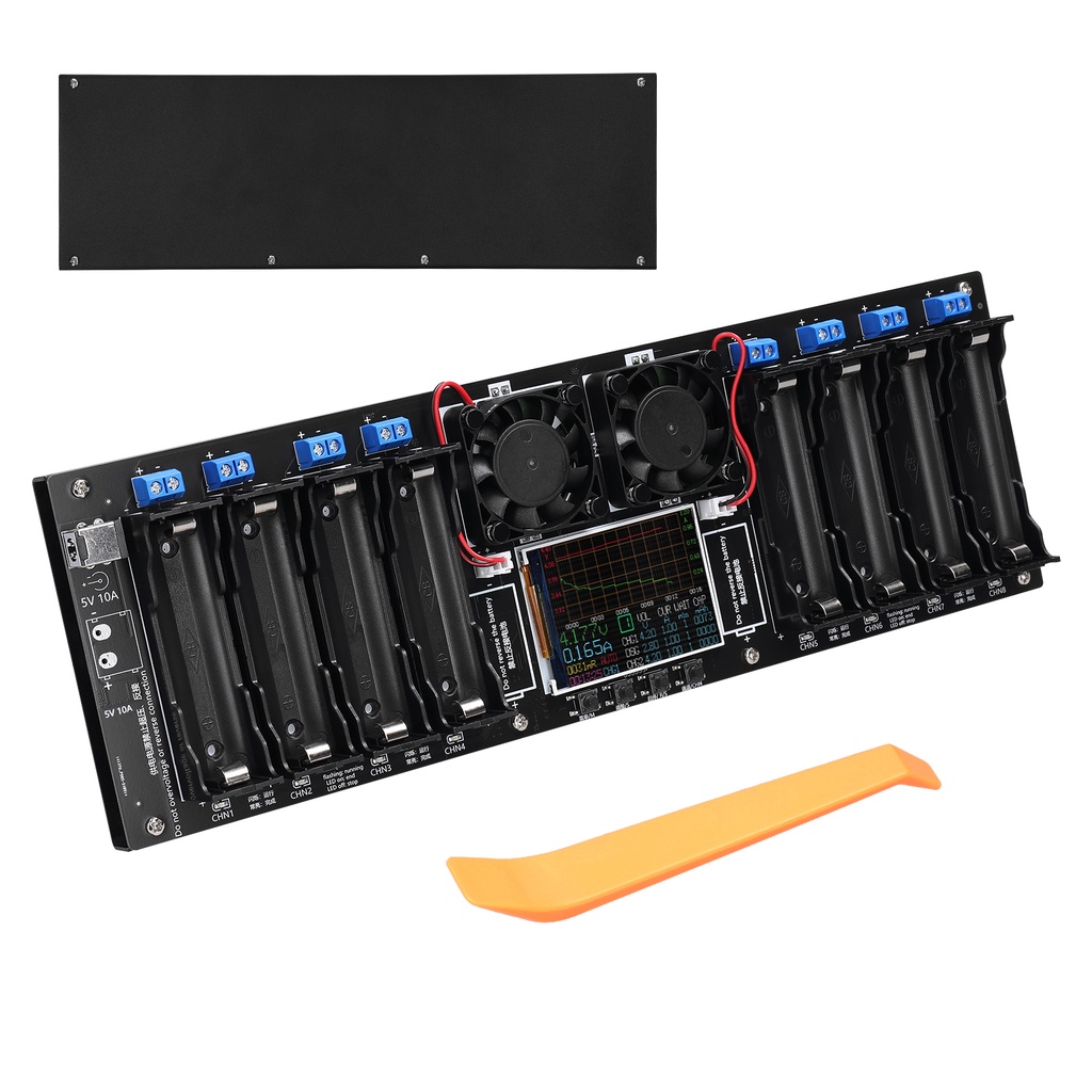 8-Channel 18650 Battery Tester 2.4inch TFT Display Battery Capacity ...
