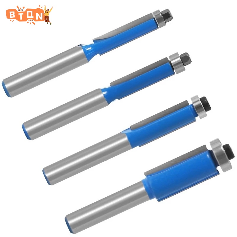 (BTQN!) 8mm Shank Double-edged Trim Router Bit with Bearing for Wood ...