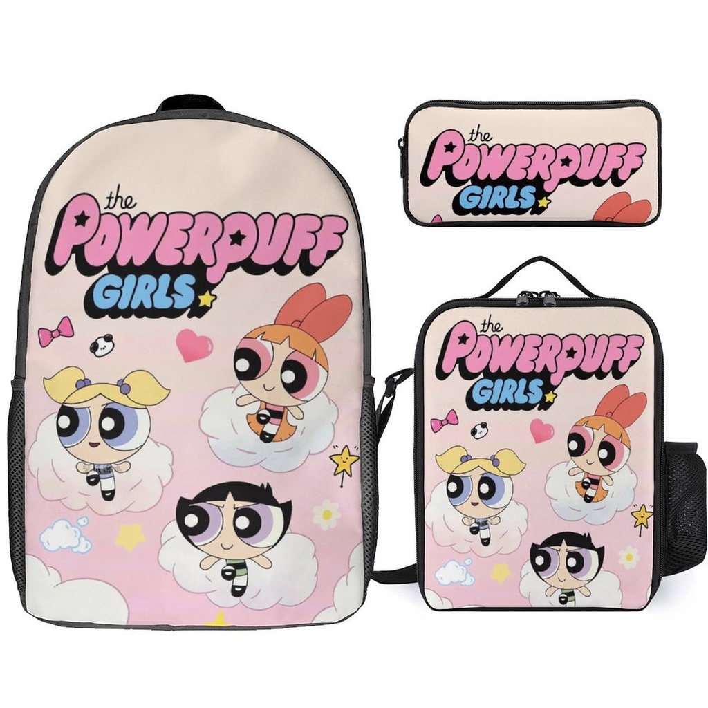 The Powerpuff Girl 3 Pcs personalize School Bag Set For Primary School ...