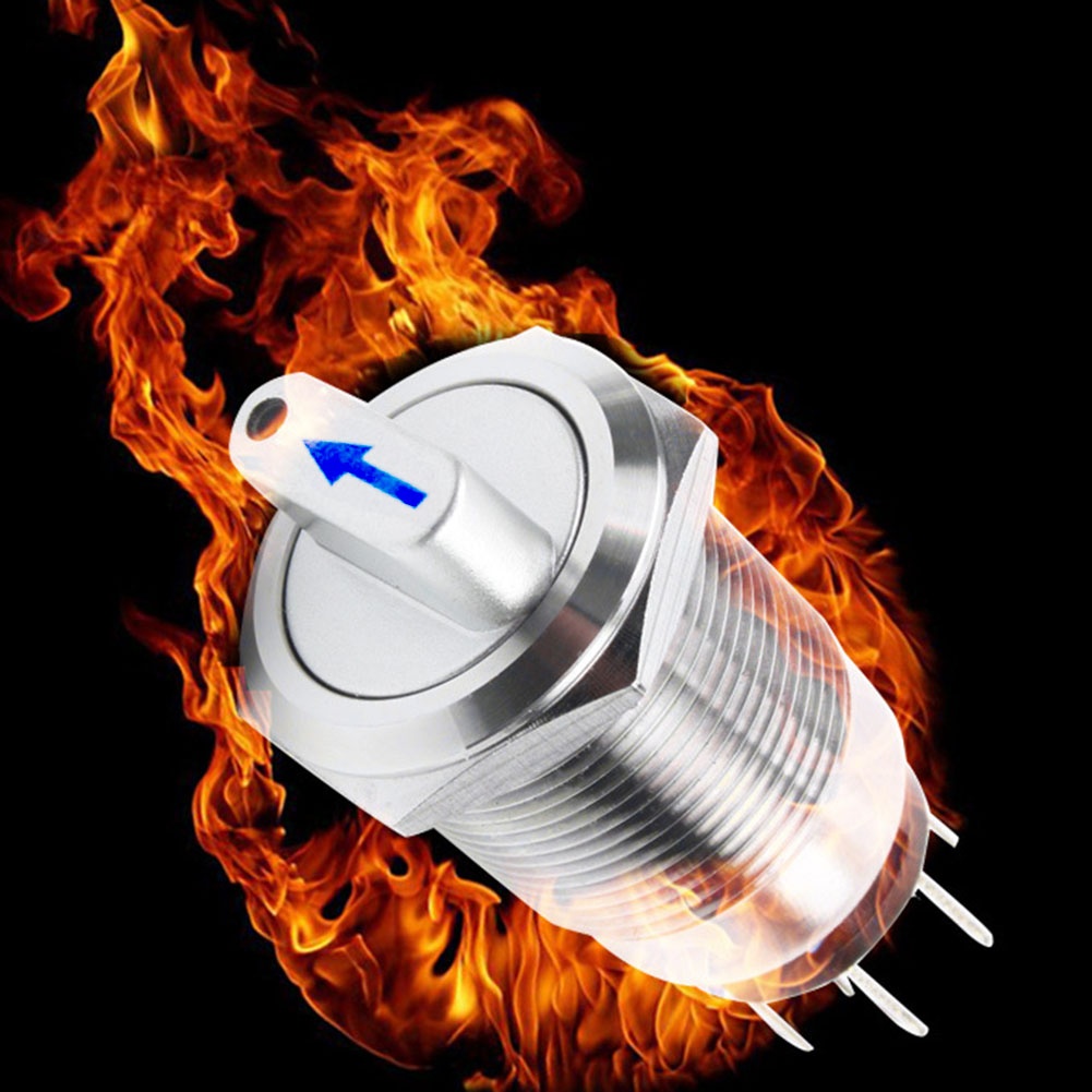 19mm Momentary Rotary Switch 2 Positions 1NO 1NC 110-220V ON-Off IP66 ...
