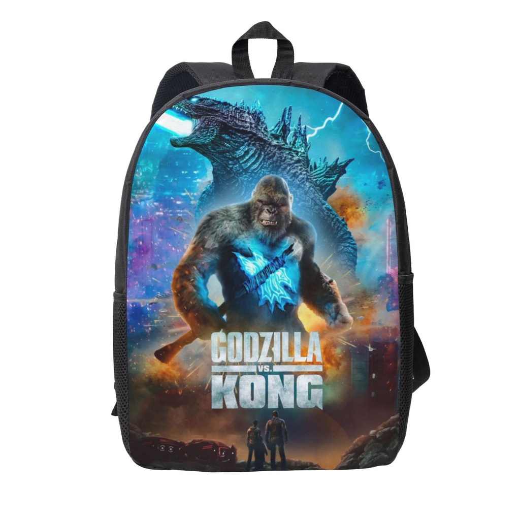 Godzilla VS Kong Backpack Printing School Student Bag 17 Inch For Man ...