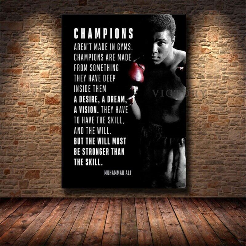 Pretty Canvas Wall Art Motivational Canvas Painting Muhammad Ali ...