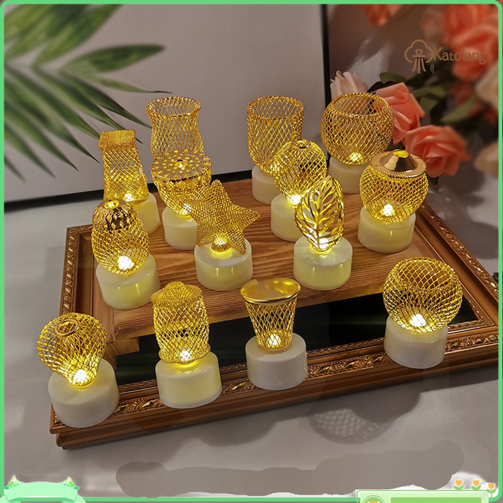 zambion Star Moon Iron Art Mesh Candlestick Candle Lamp Rustic Style ...