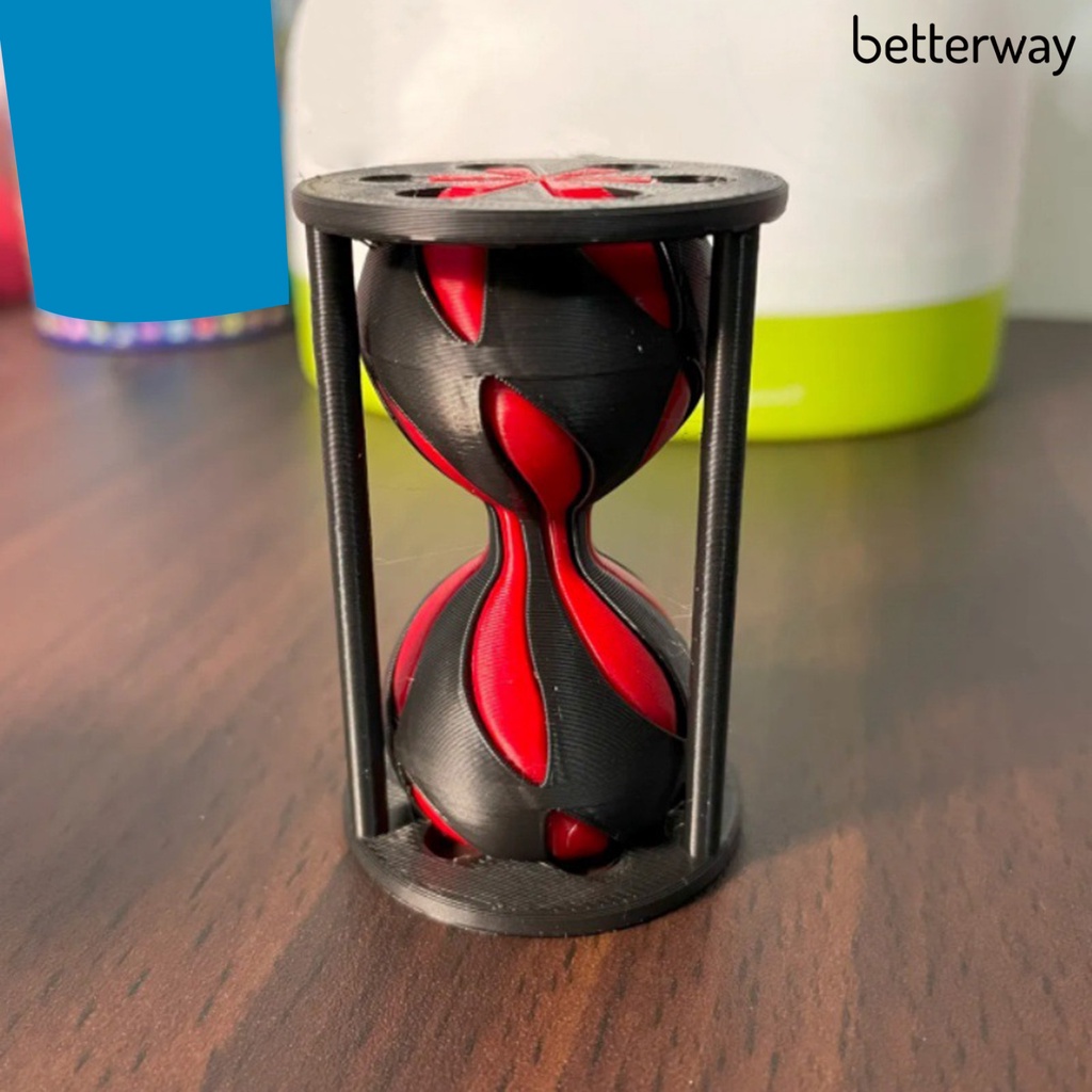 Betterway 3D Printed Spiral Hourglass Toy Impossible Passthrough Spiral ...
