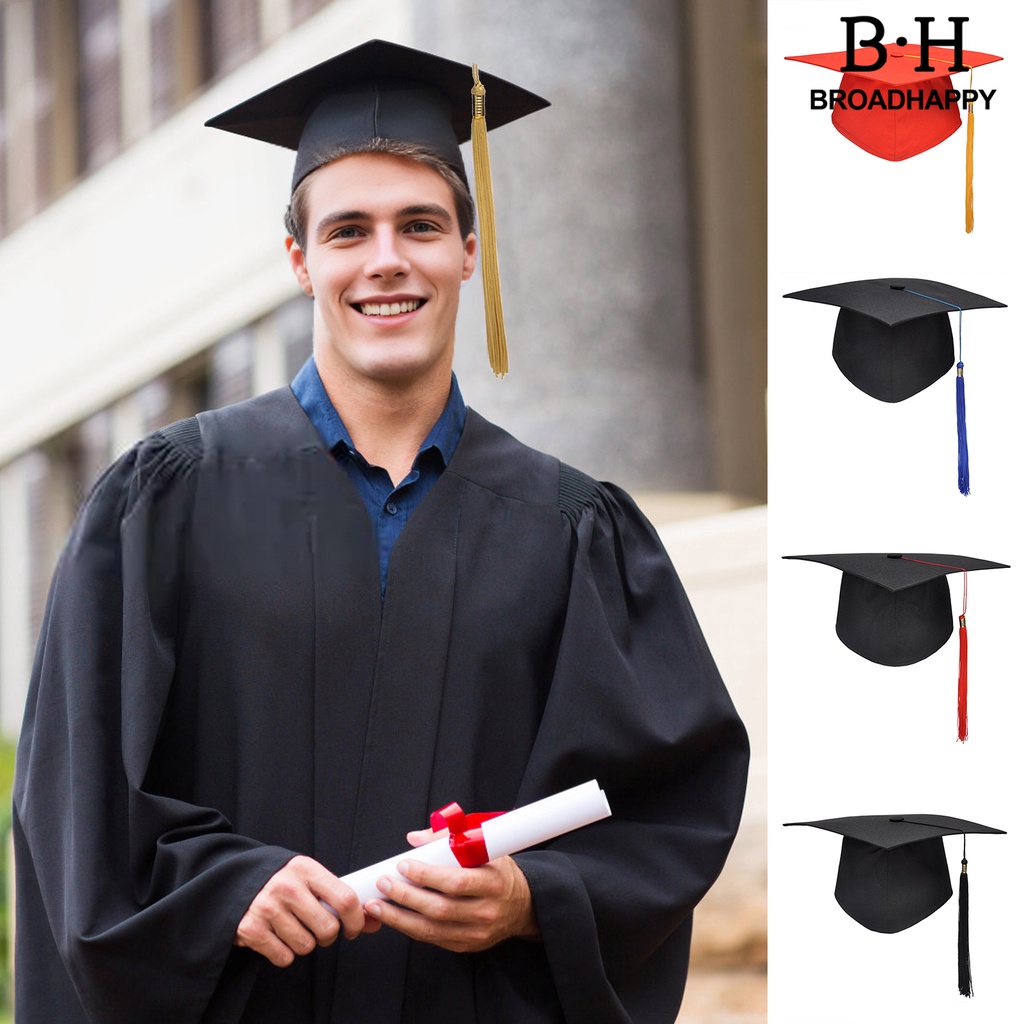 Broadhappy Graduation Cap with Tassel Bachelors Hat with Adjustable ...