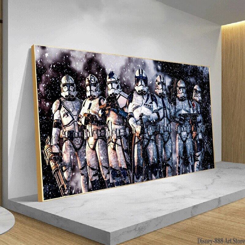 Super Custom Art Home Office Mural Canvas Star Wars Stormtrooper Anime ...