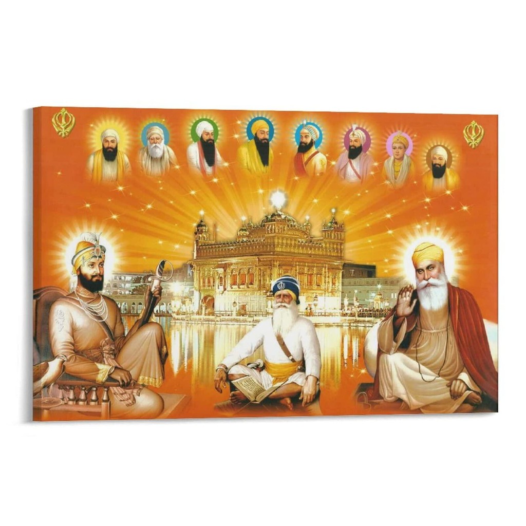Chun Beauty Guru Nanak Dev Ji Gurubobind Singh Ji with Baba Deep Singh ...