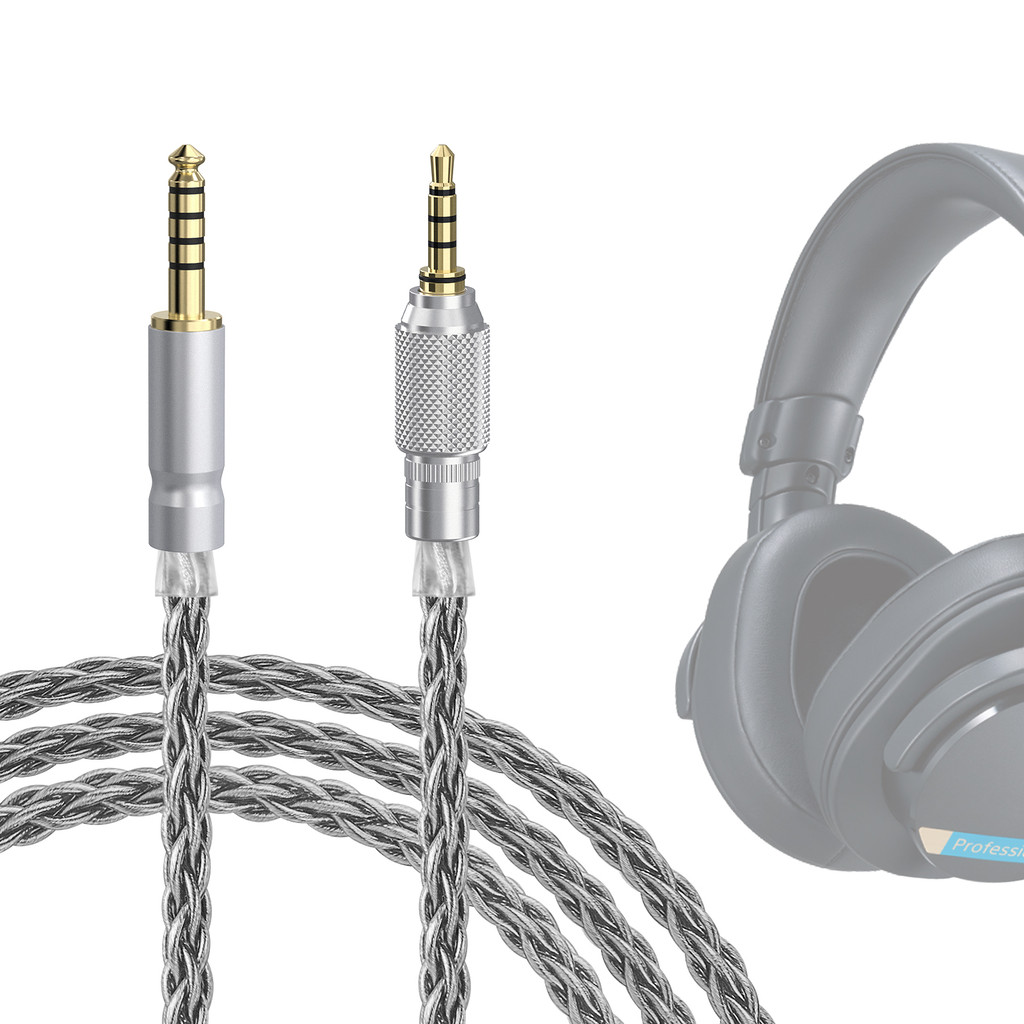 Geekria Silver-Plated Upgrade 4.4mm to 3.5mm Audio Cable Compatible with Sony MDR-MV1 MDR-M1 ...