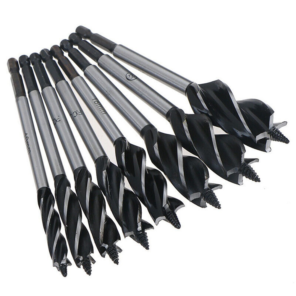 [HOT]10-25mm Drill Bit Set Wood Fast Cut Auger Carpenter Joiner Tool ...