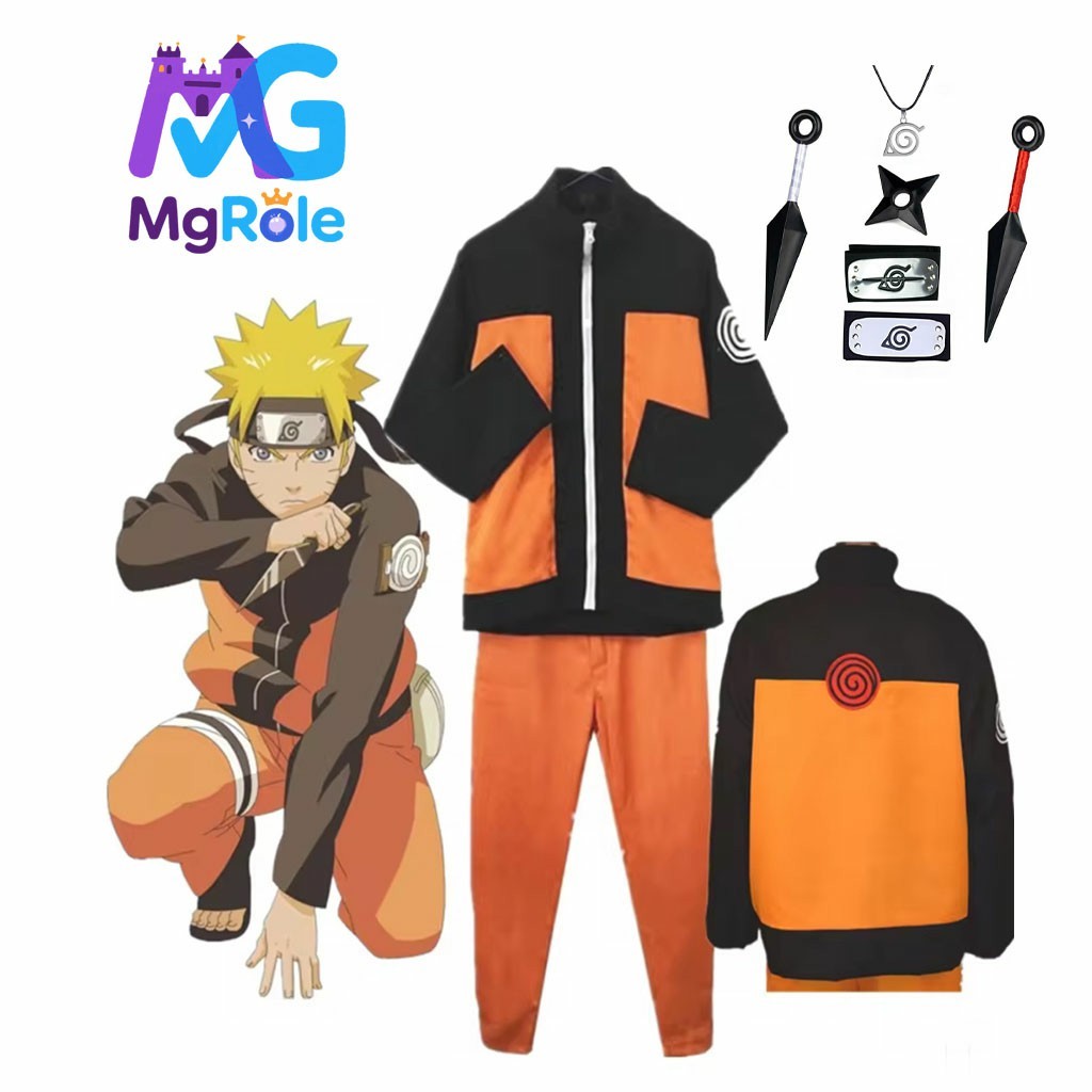 [Malaysia Stock]MgRole Naruto Anime Costume Uzumaki Naruto Kids Cosplay ...