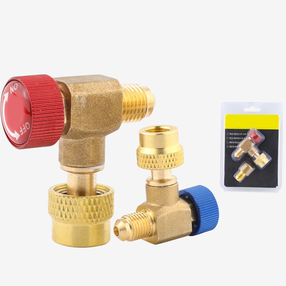 [BEU] 90° Right Angle CAR Air Conditioning Safety Valve R22/32/410 ...