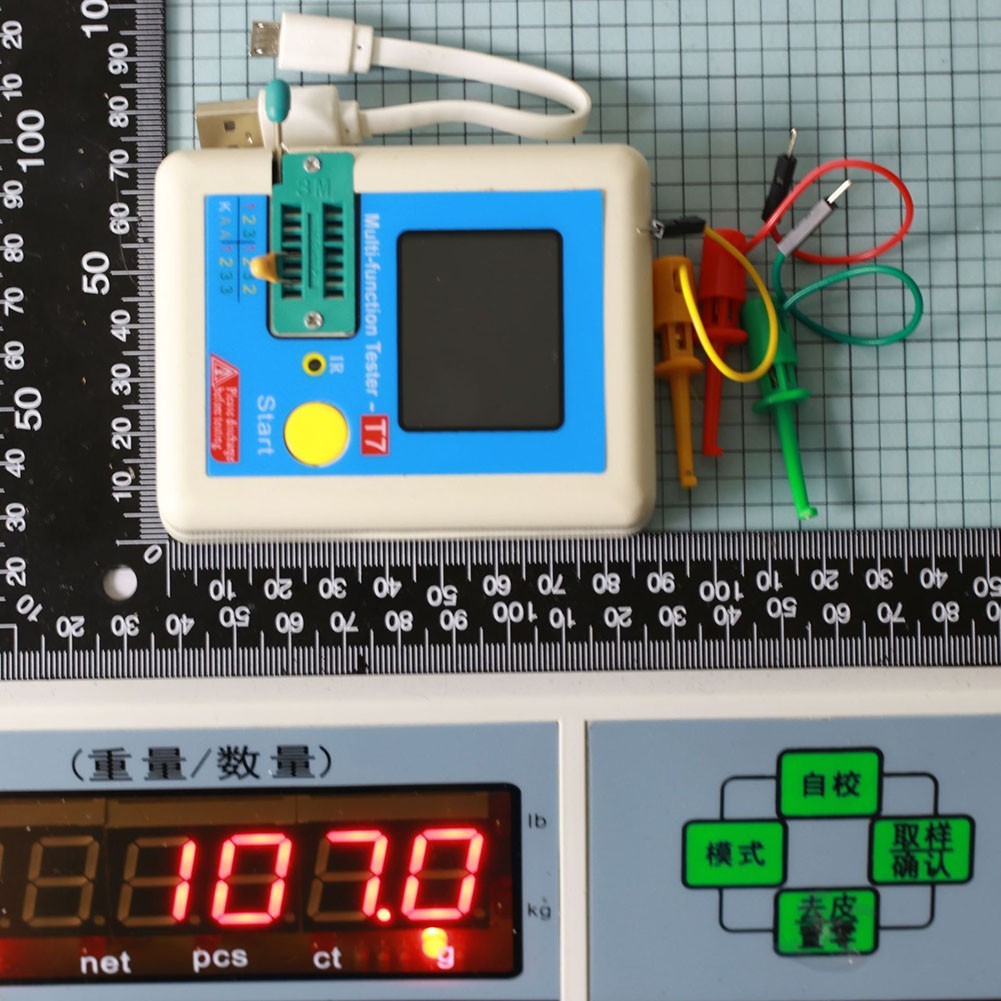 LCR-T7 Multi-meter Transistor Tester 3.5inch TFT Screen LCR ESR NPN PNP ...