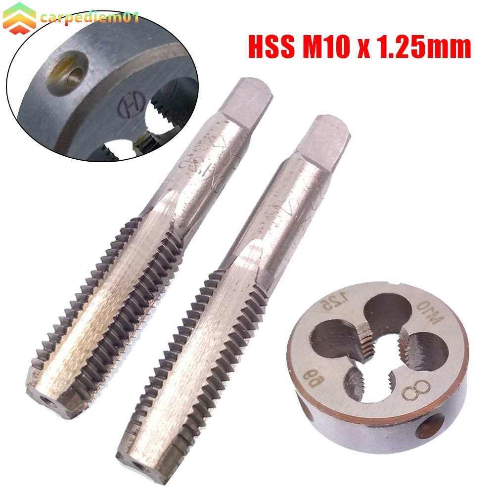 [Carpediem01] M10 x 1.25mm Taper & Tap & M10 x 1.25mm Die Metric Thread ...