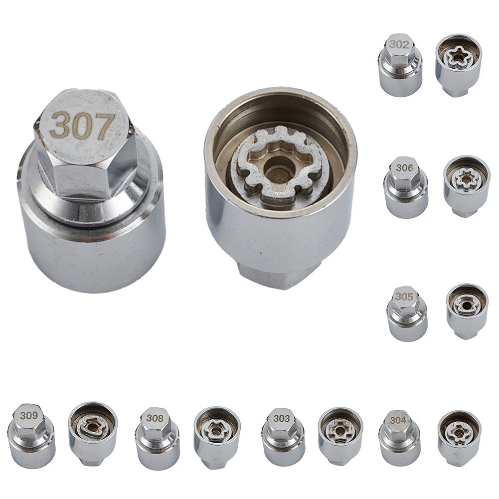 FOR MERCEDES LOCKING WHEEL BOLT / WHEEL NUT KEY REMOVER NUMBER 302-310 ...