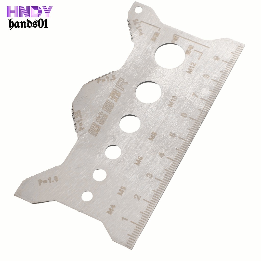 【HDS01】Screw Thread Gauge Screw Measuring Ruler Tool Length Diameter ...