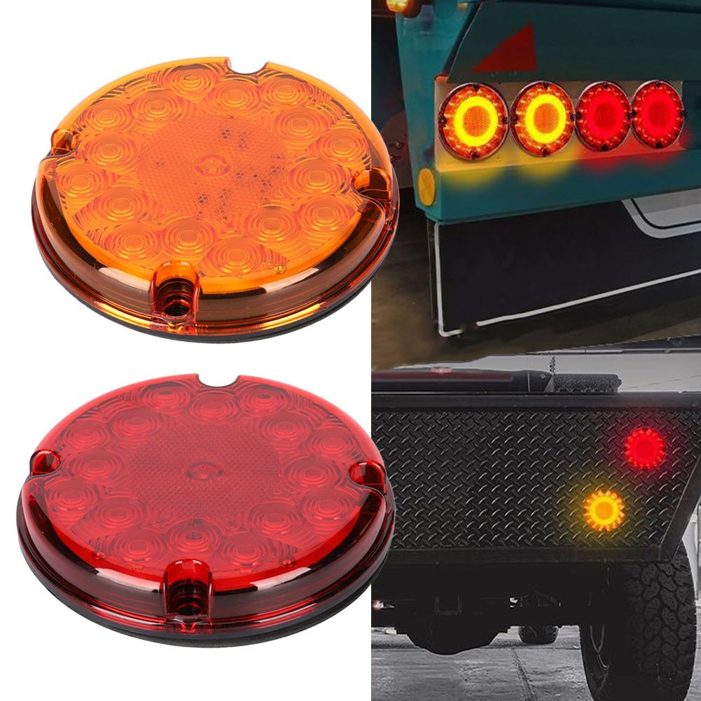 [DRHT] LED Round Strobe Beacon Light 7 Inch Rear Flash Brake Lamp 12V ...
