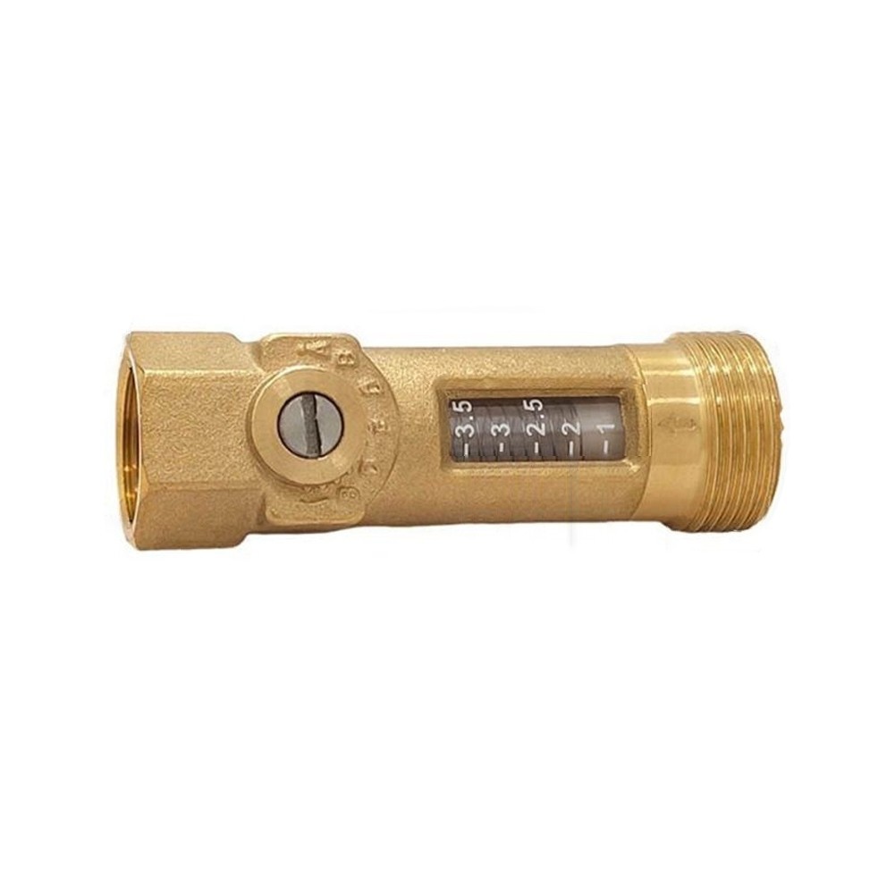 DN15DN20 Balancing Valve Spring Flow Meter Brass Flow Reader 1-3.5L/min ...