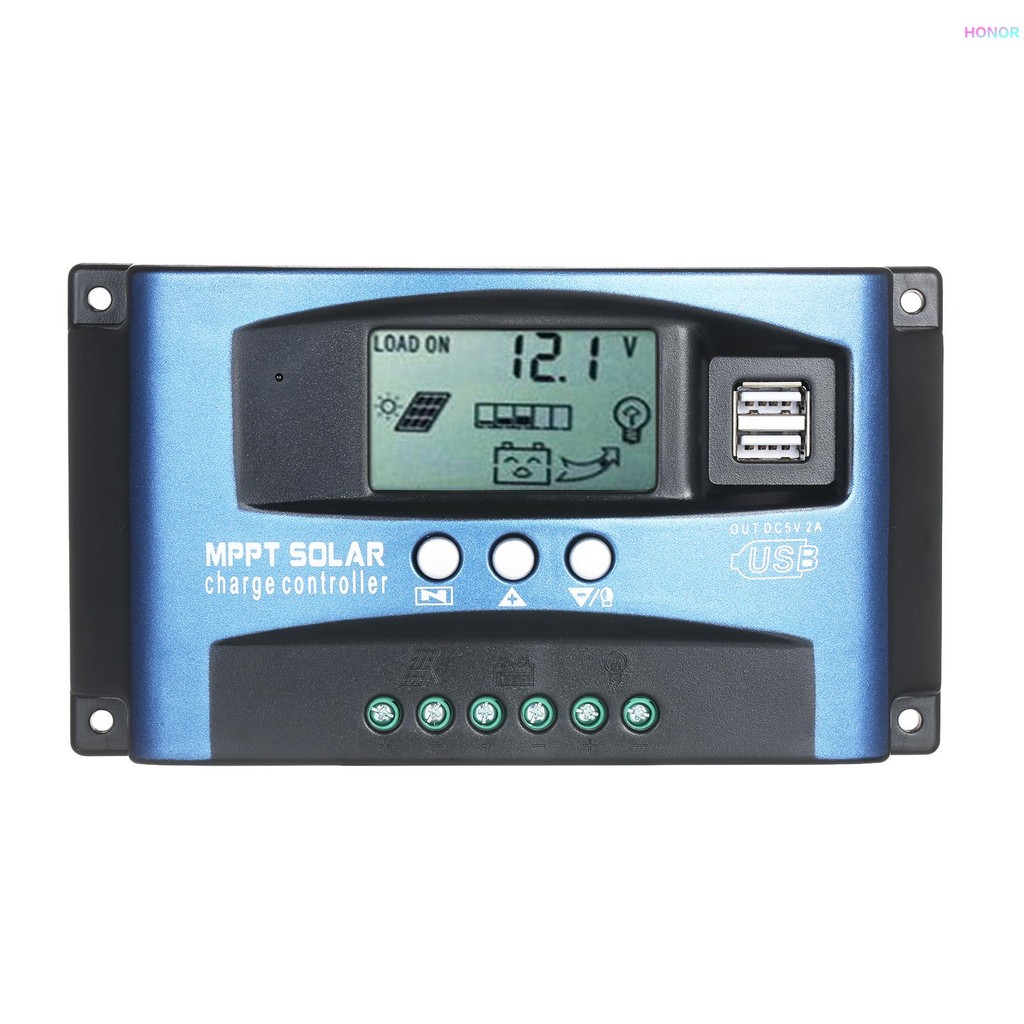 MPPT Solar Charge Controller Dual USB Solar Controller Smart LCD Screen ...