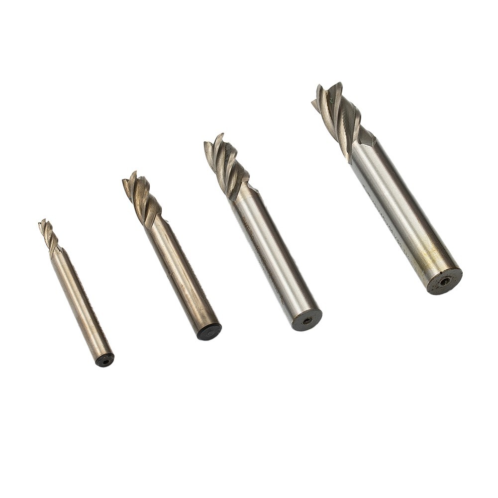 [HOT] 4/6/8/10/12mm HSS CNC 4 Flute Straight Shank End Mill Cutter ...
