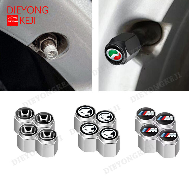 [Ready Stock] 4pcs/set Car Tire Valve Caps Aluminum Alloy Car Wheel ...