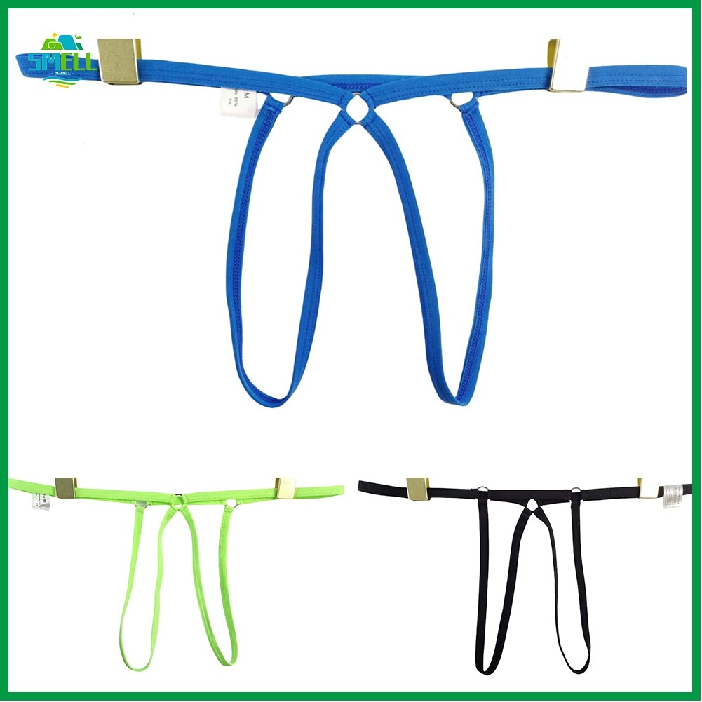 【ANGY】 Mens Thong Underwear Breathable Sexy Low Waist Hollow Thin Strap ...