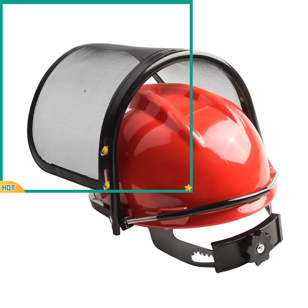 【varity】 Red Chainsaw Safety Helmet Cover Mesh For Lawn Mower Trimmer ...
