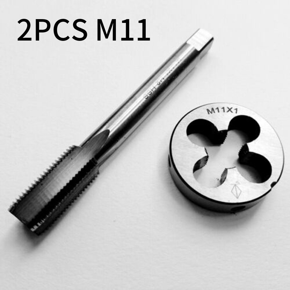 【JDZH】2pcs/set HSS M11 X 1mm Tap & M11 X 1.0mm Die Metric Thread Right ...