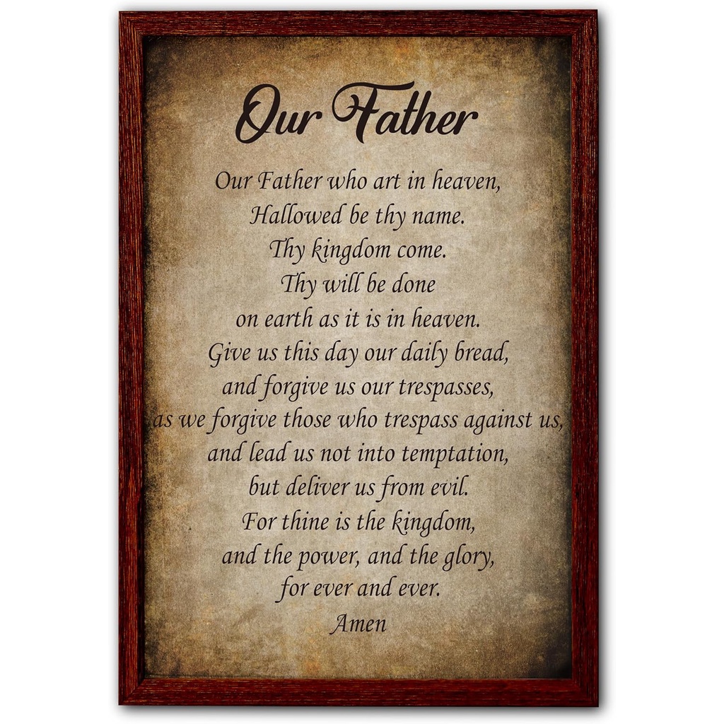 Our Father Prayer Wall Decor,16x24 Inches Christian The Lords Prayer ...