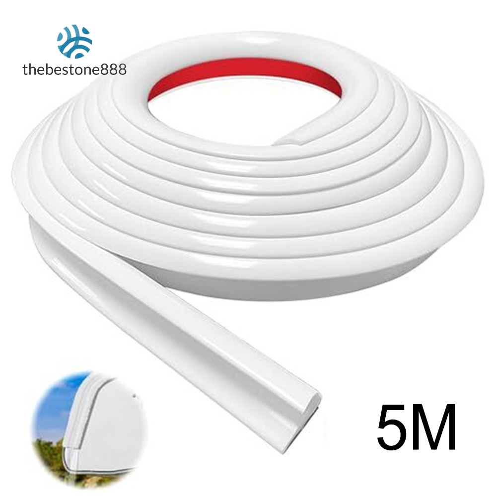 (THEBEST) 5M RV Rain Gutter 1/2" Height Drip Rail PVC Rain Strip Roof J ...