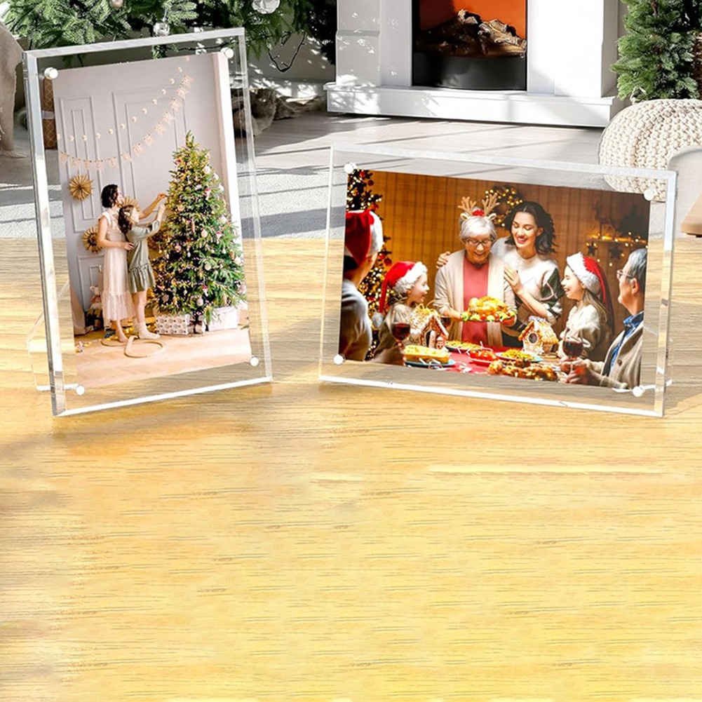 Acrylic Desktop Display Stand Transparent Photo Frame Magnetic Display ...