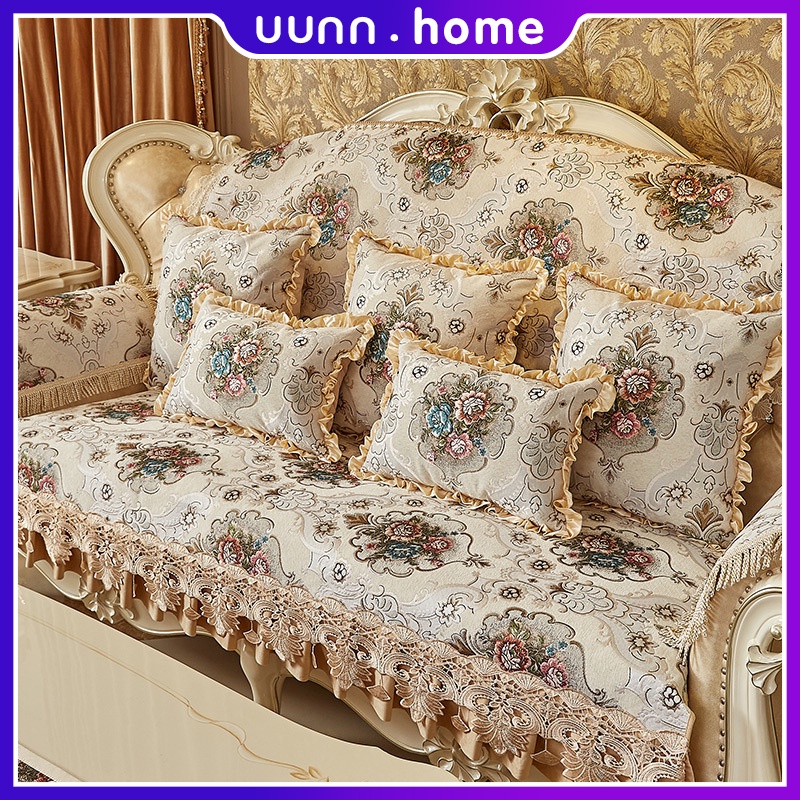 European Chenille jacquard Sofa dust Cover Sofa Protector Washed Sofa ...