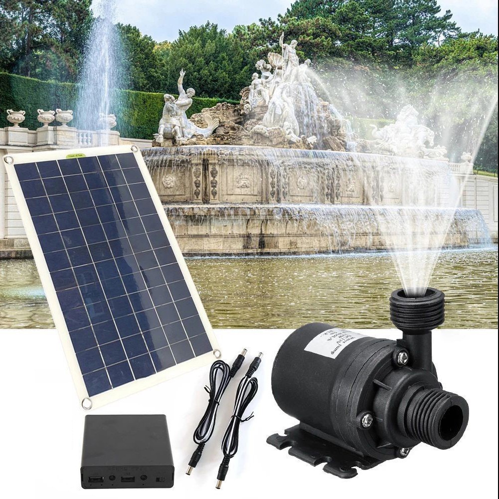 [HOT] 50W 800l/h Solar Water Pump Low Noise Waterfall Fountain Pond ...