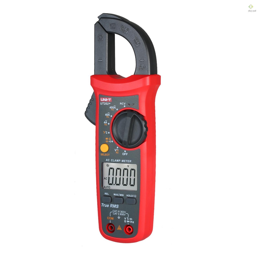 (Docooler)UNI-T UT202+ 4000 Counts Digital Clamp Meter True RMS ...