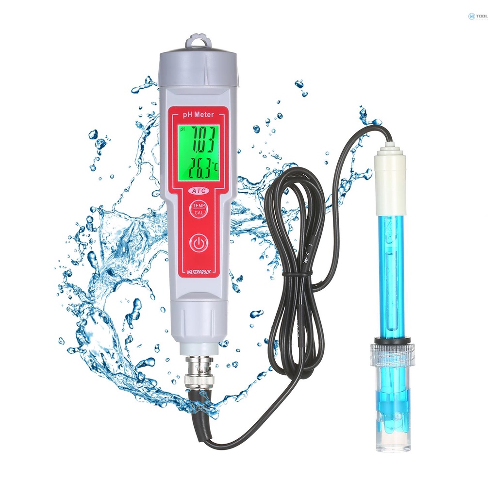 pH Meter High Accuracy Portable Pen Type pH Test Gauge 2-in-1 pH ...