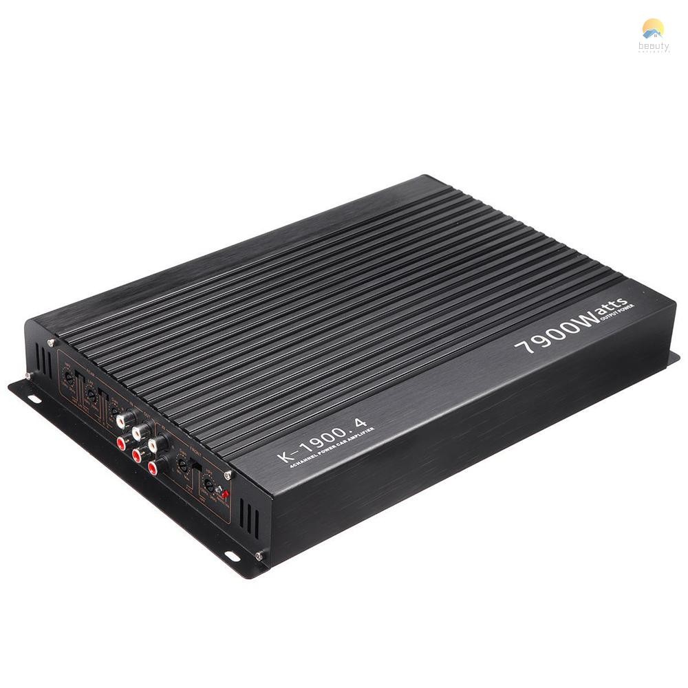4-Channel Audio Power Amplifier 7900W High Power Amp. Four-Way 12.0V ...