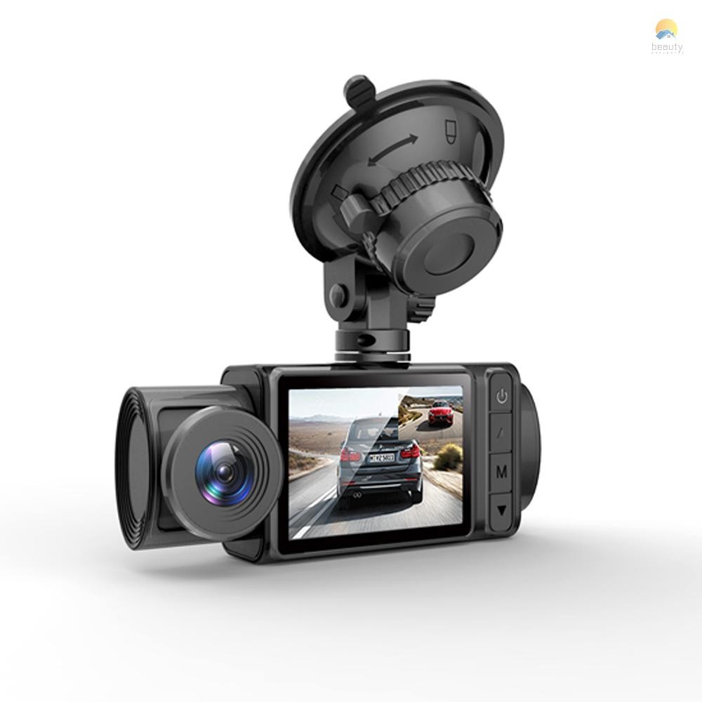 3 Cameras Dash Cam 2in Clear Car Rearview Mirror Car Video Recording ...
