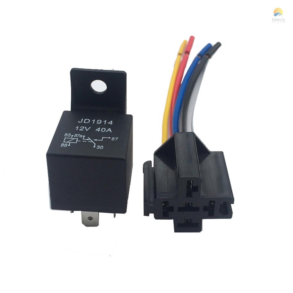 12V 40A AMP 5 SPDT Car Truck Auto Automobile Automotive Relay with 5 ...