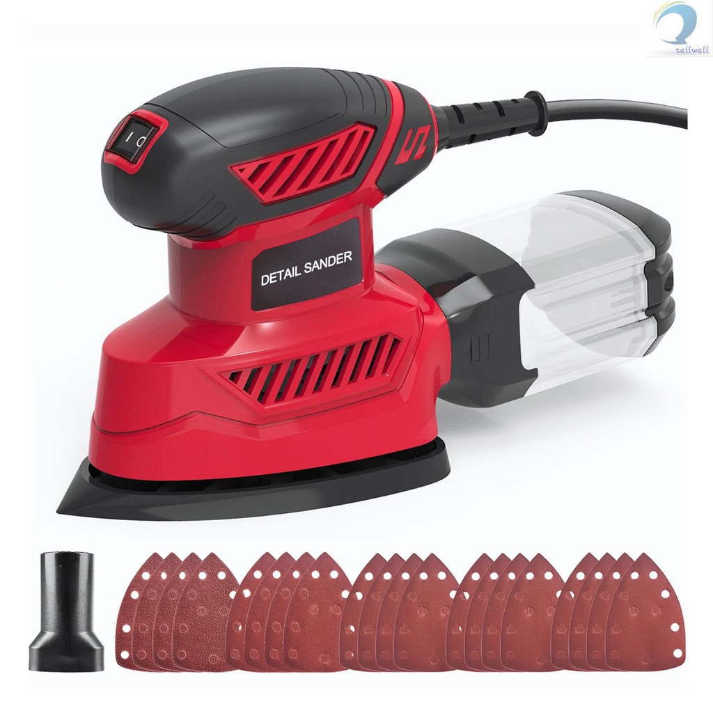 Detail Sander 14000RPM Compact Electric Sander 20Pcs Sandpapers Dust ...
