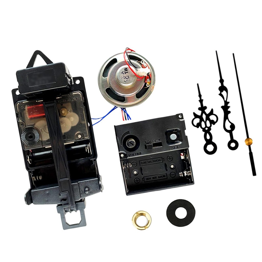 [DLmy519] Diy Music Chime Box With Horn Wall Clock Mechanism Parts ...
