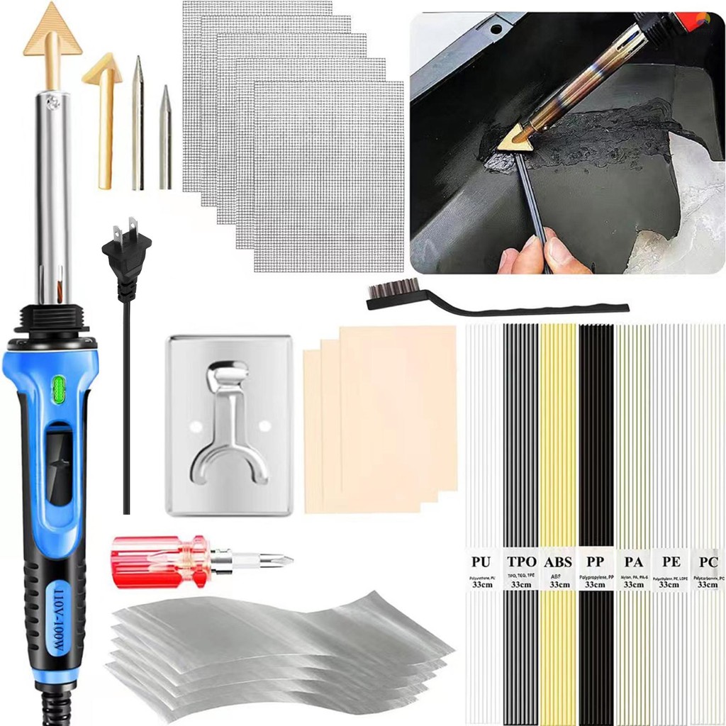100W Plastic Welding kit,2-in-1 Plastic Welder & Soldering Iron Gun, 3 ...